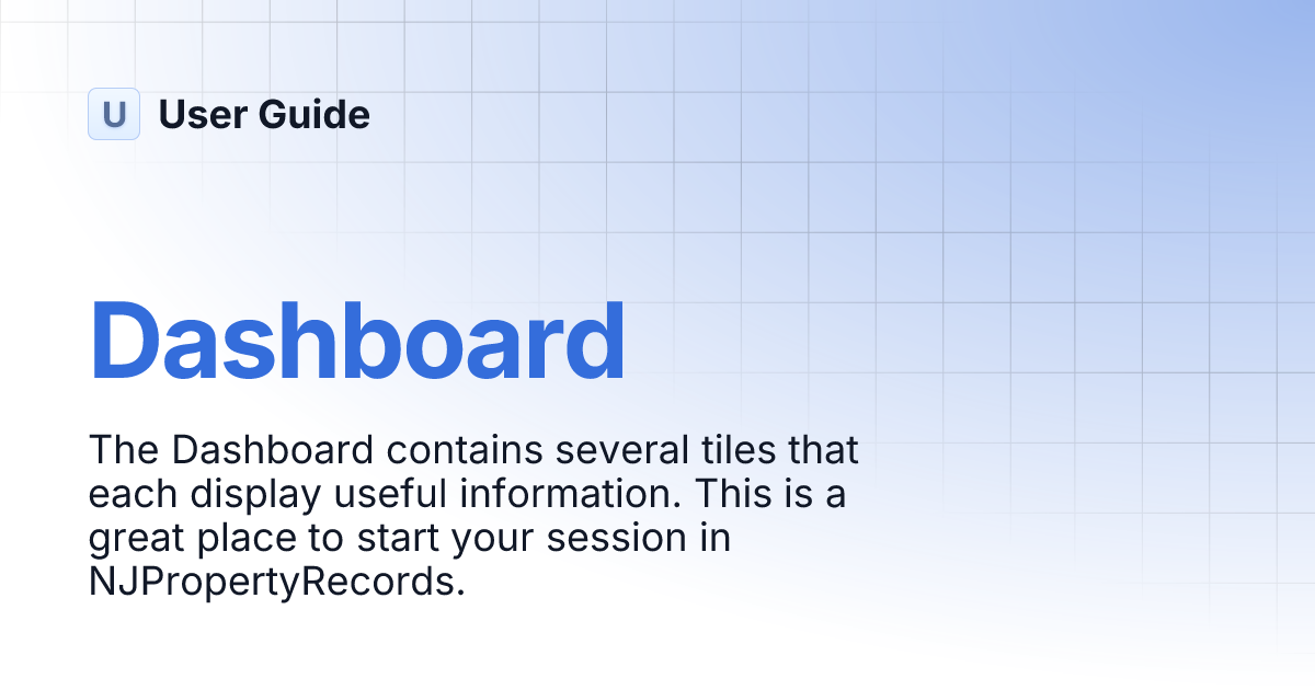 Dashboard | User Guide
