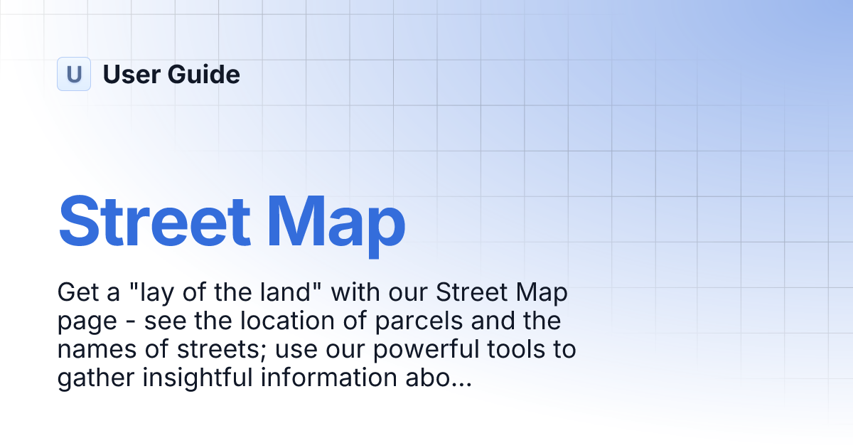Street Map | User Guide