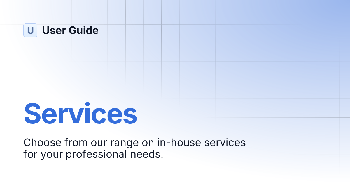 Services | User Guide